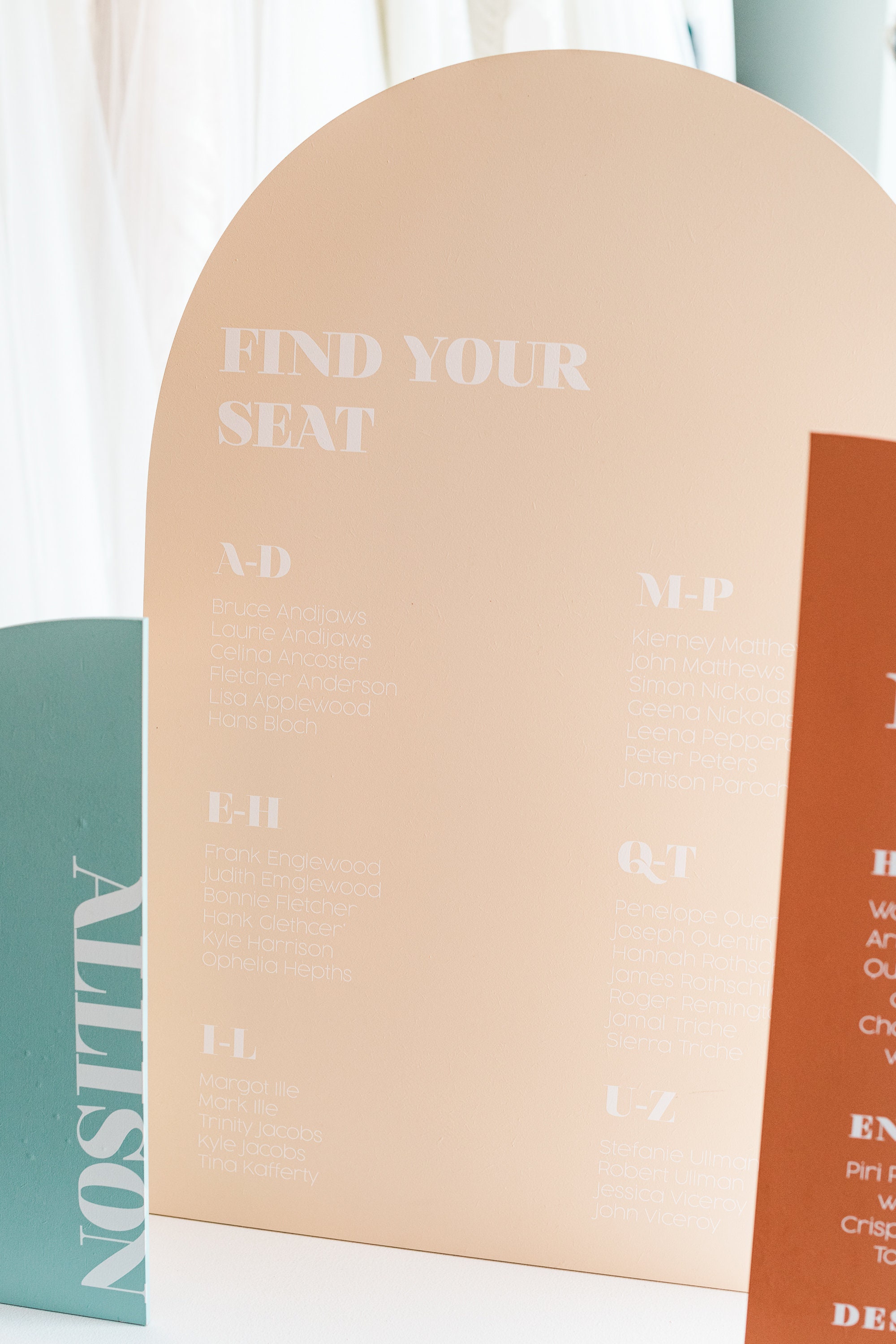 Wedding Sign Bundle Arched Modern Boho Wedding Signs Name | Etsy