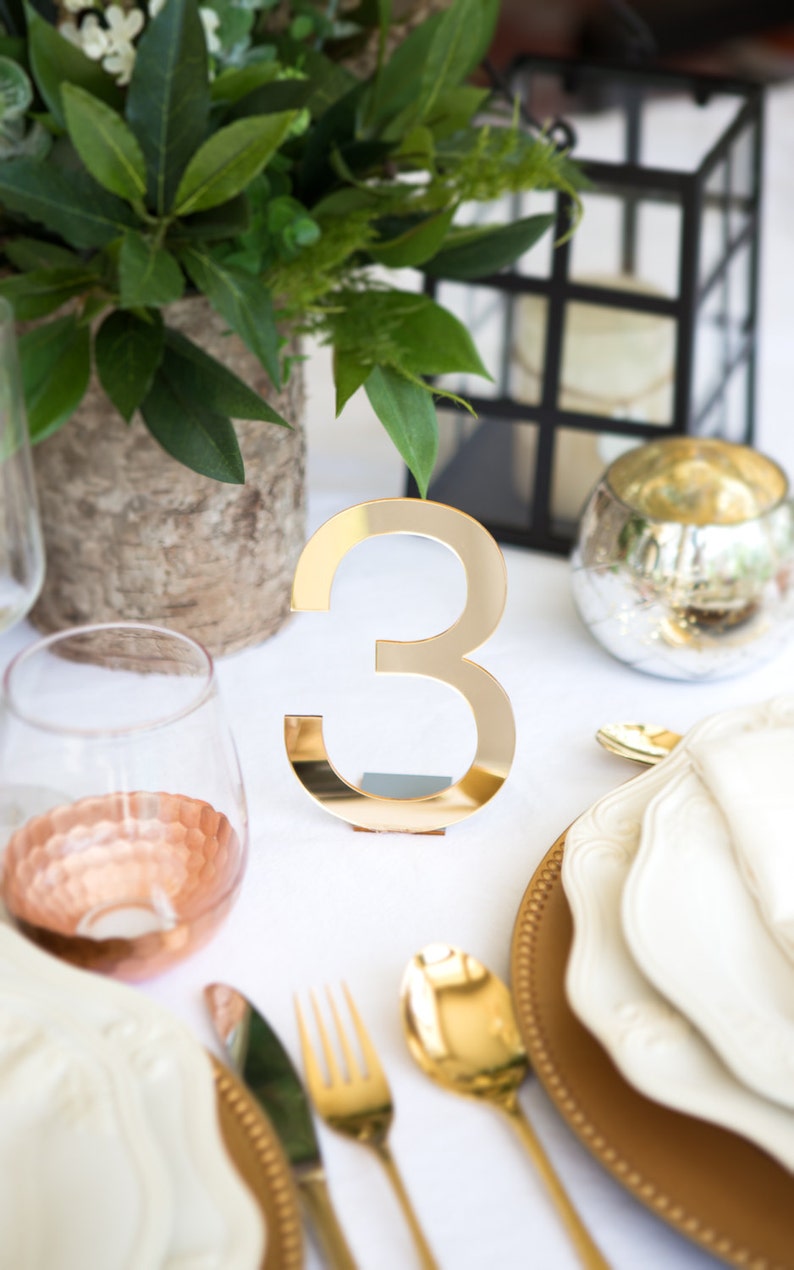 Table Numbers Wedding Table Numbers Events Acrylic Standing - Etsy