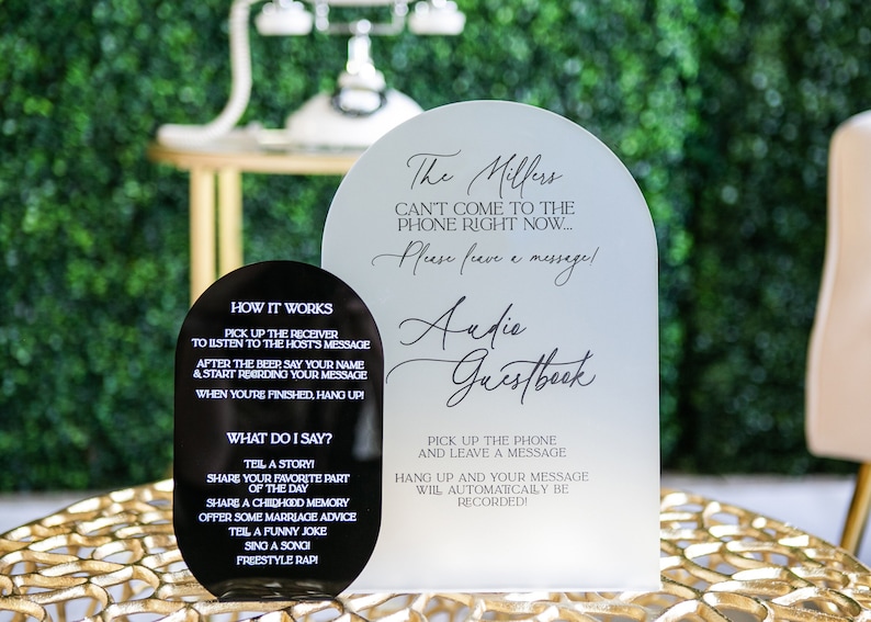 Audio Guestbook Sign Set for Wedding Guestbook Audio Phone Guestbook ...