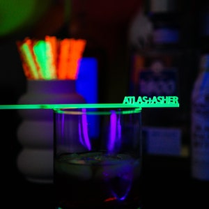 Neon Party Stir Sticks Bar Swizzle Stick Drink Stirrer Bachelorette 90s ...
