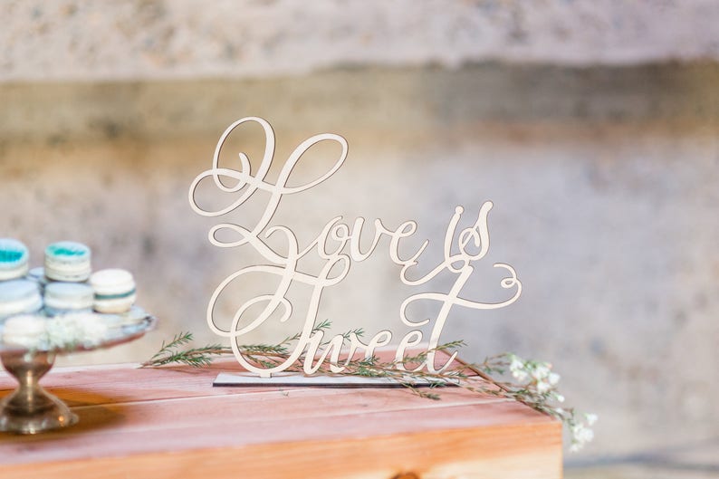 Wedding Sign Love is Sweet Dessert Table or Cake Treat Sign | Etsy