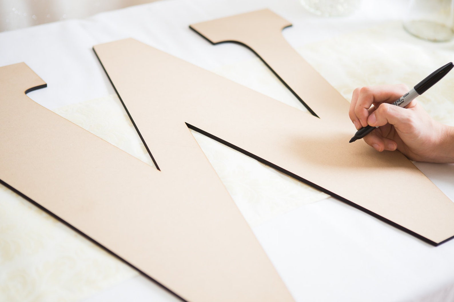 Wedding Monogram Guest Book Letter Sign 22 Large Wooden Letter for ...