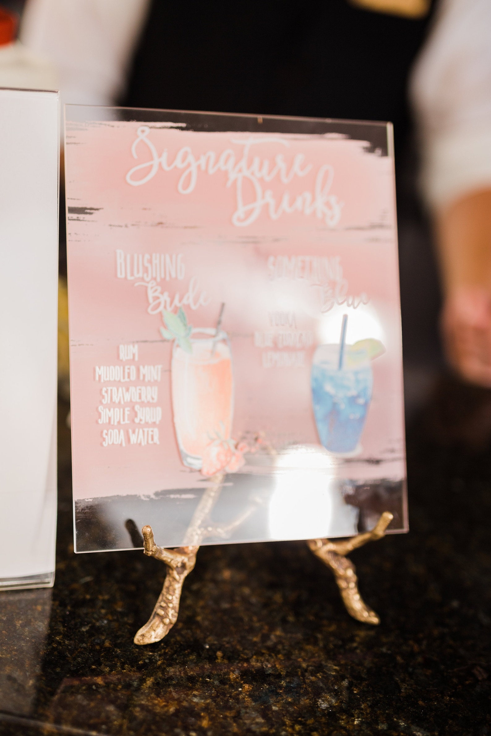 Signature Drinks Wedding Sign Bar Sign His and Hers Drinks | Etsy