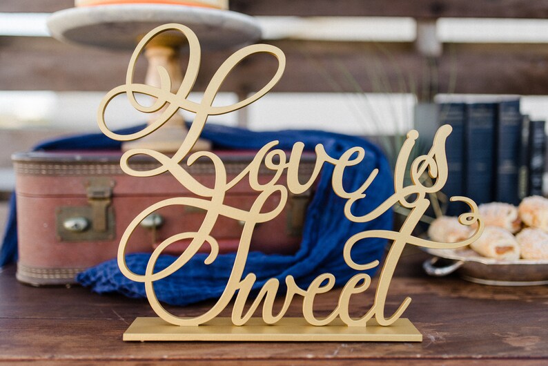 Wedding Sign Love is Sweet Dessert Table or Cake Treat Sign | Etsy
