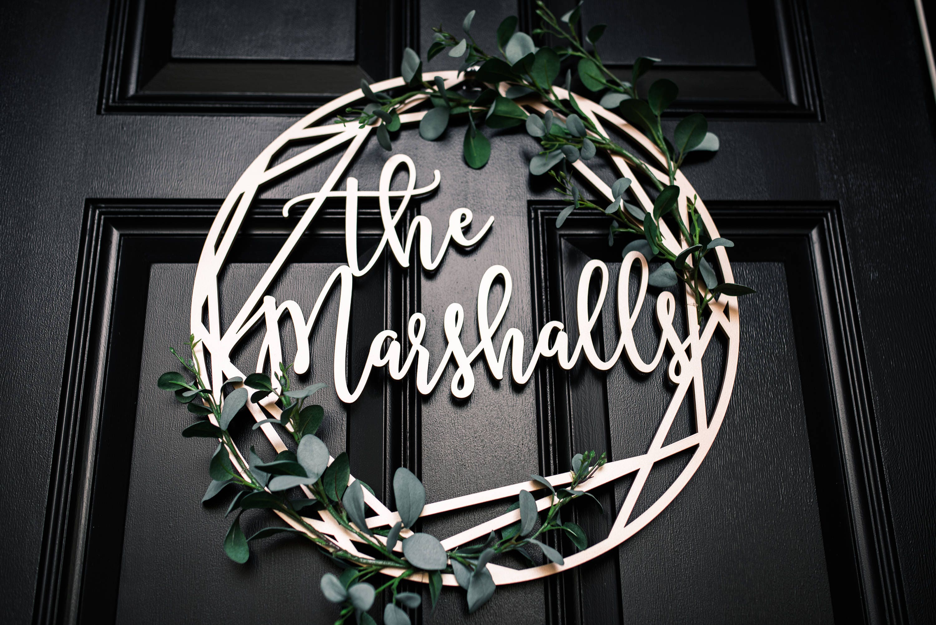 Door Sign Last Name for Front Door Family Name Decoration | Etsy