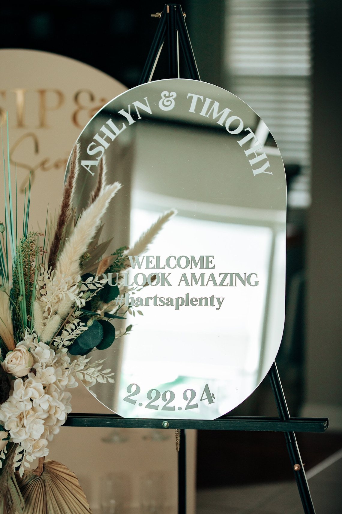 Wedding Welcome Sign Selfie Mirror Acrylic Elegant Wedding - Etsy