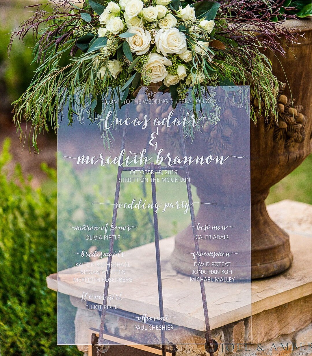 Custom Wedding Party Sign, Wedding Program Sign for Ceremony, Modern ...