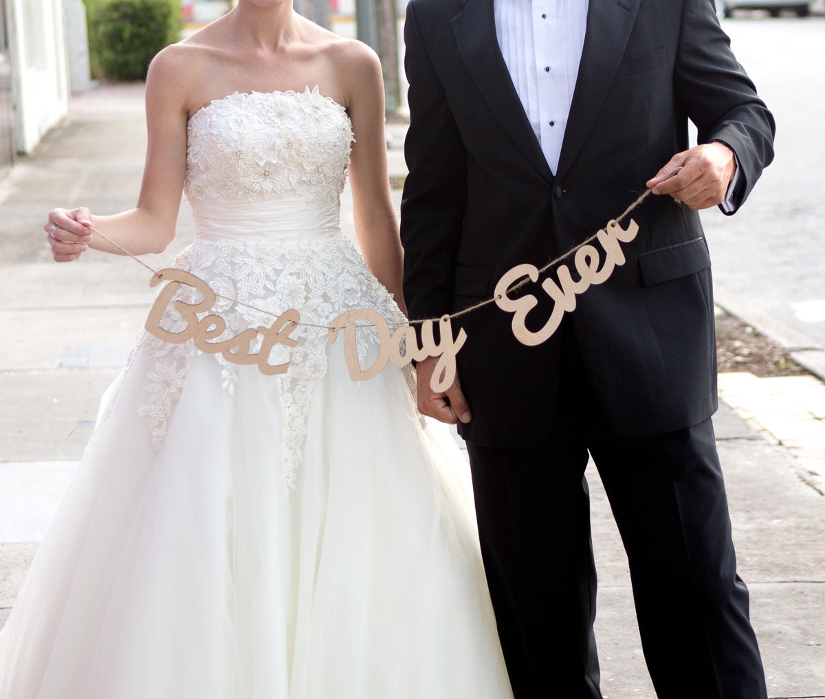 Best Day Ever Banner for Wedding Decoration or Photography | Etsy