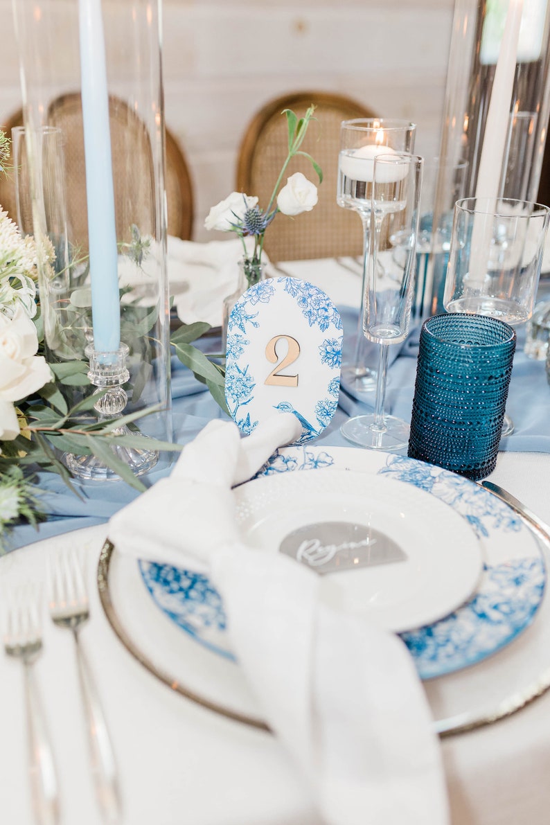 Wedding Toile Table Numbers Wedding French Party Event Decor ...