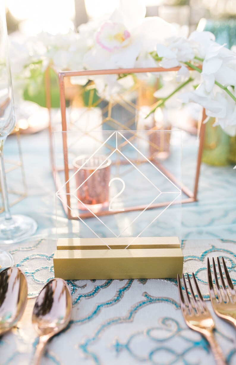 Acrylic Table Numbers Clear Table Numbers Wedding Table - Etsy