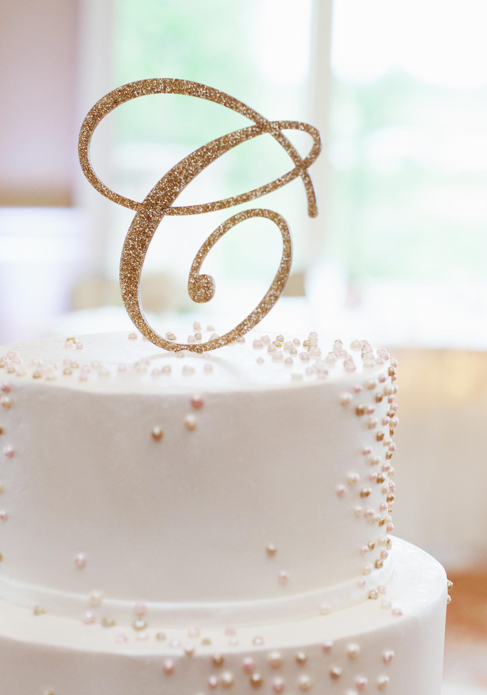 Cake Topper Letter Wedding Cake Topper Monogram Cake Topper - Etsy