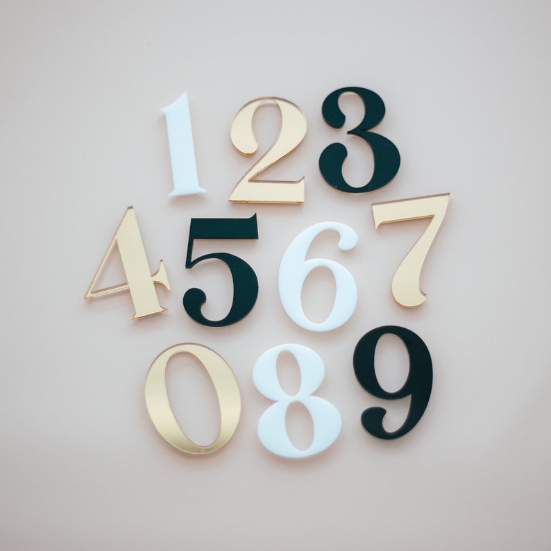 Wedding Acrylic Numbers Wedding Table Numbers or Crafts - Etsy