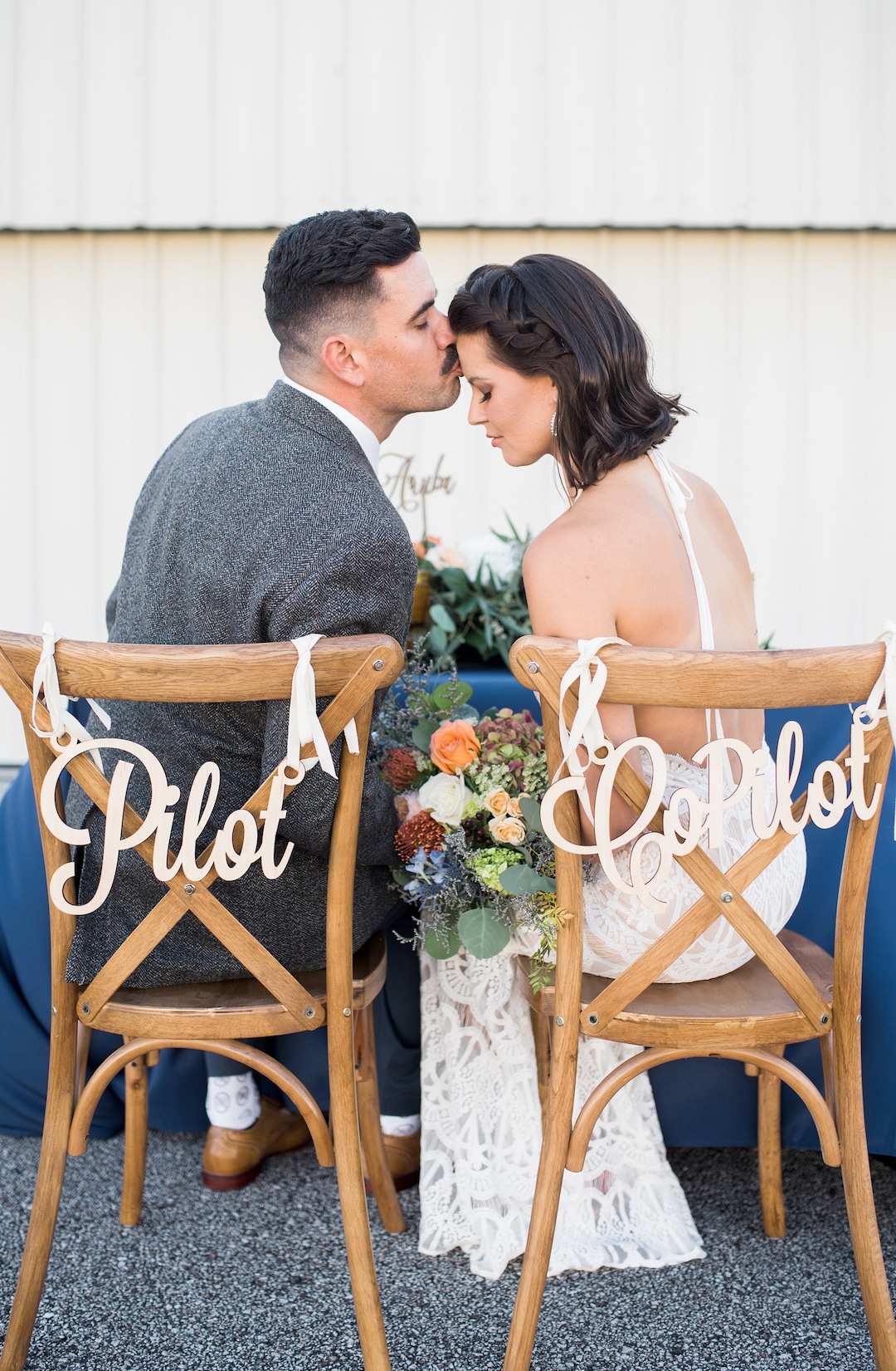 Pilot & Copilot Chair Signs for Airplane or Travel Themed Wedding ...