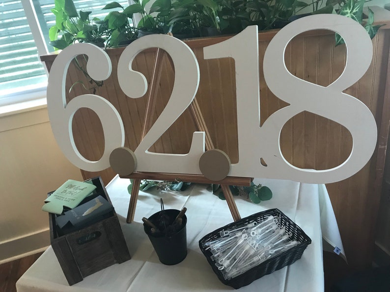 Large Wedding Date Sign as Photo Prop or Guest Book - Etsy