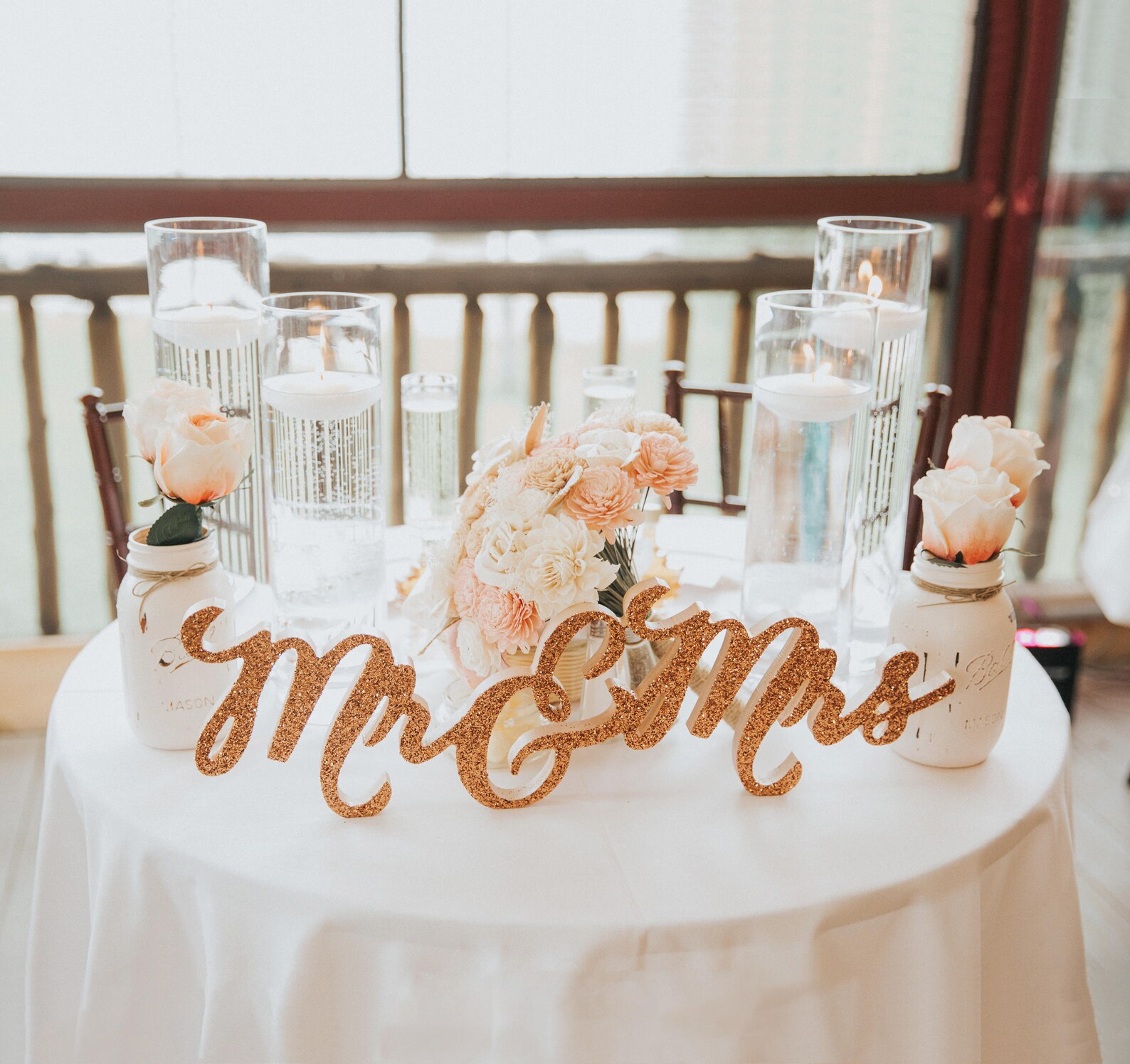 Glitter Mr and Mrs Sign for Wedding Sweetheart Table Mr and | Etsy