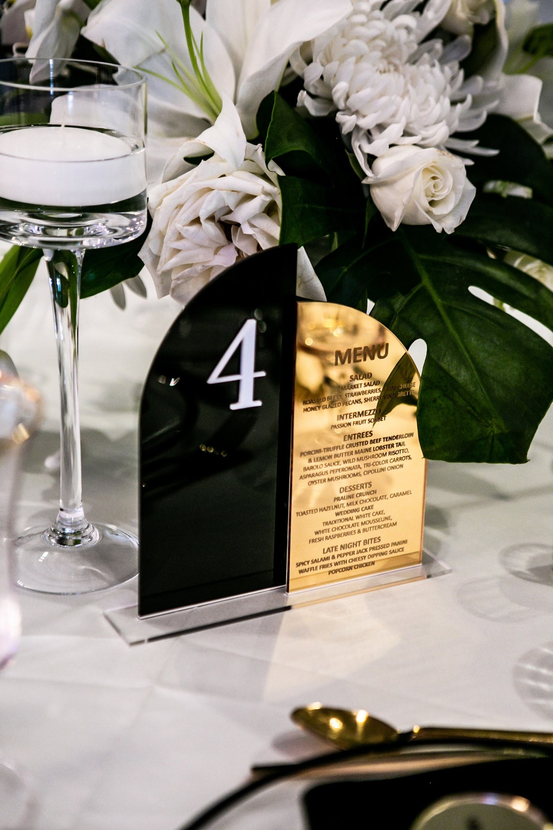 Wedding Menu Table Numbers Wedding Modern Party Event Decor - Etsy
