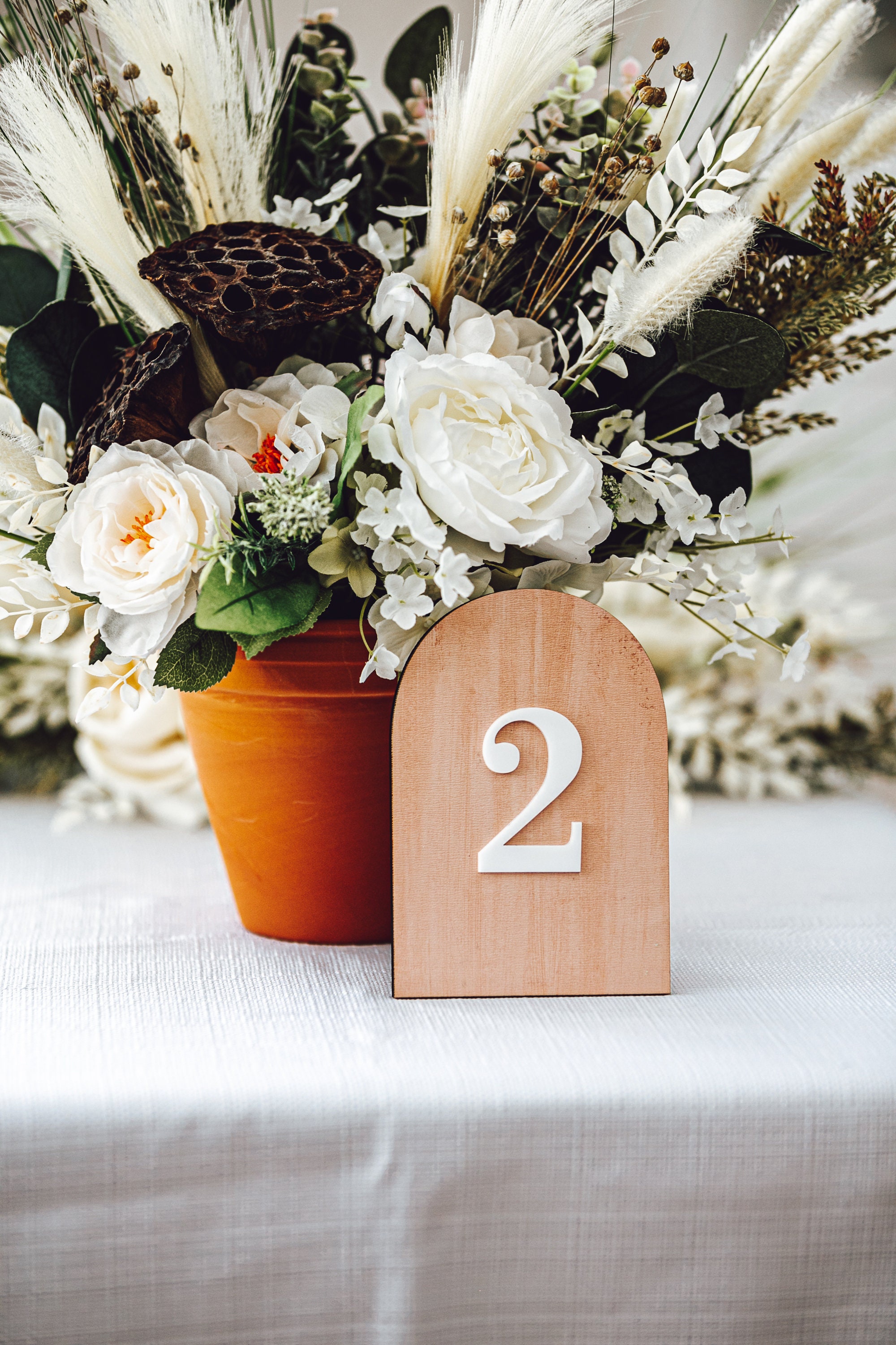 Eclectic Arch Table Number Sign for Wedding Centerpiece Mixed | Etsy