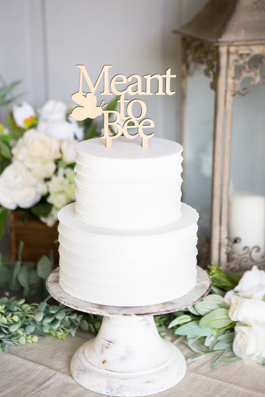 Wedding Cake Topper or Engagement Party Bridal Shower Bee Themed Cake ...