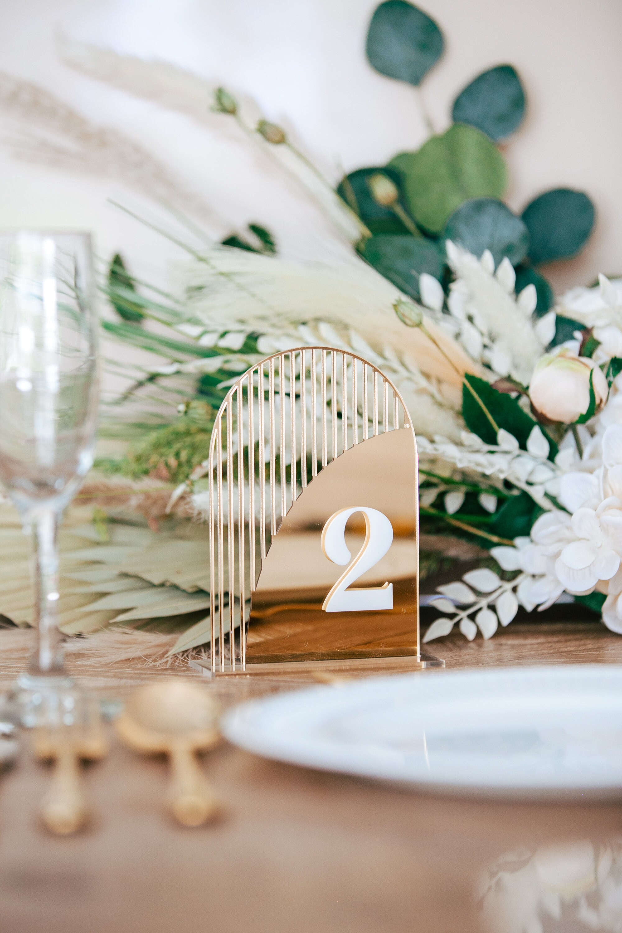 Wedding Gold Arch Table Numbers Wedding Midcentury Modern - Etsy UK