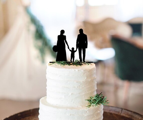 Custom Family Wedding Cake Topper Mom Dad Baby or Kids - Etsy