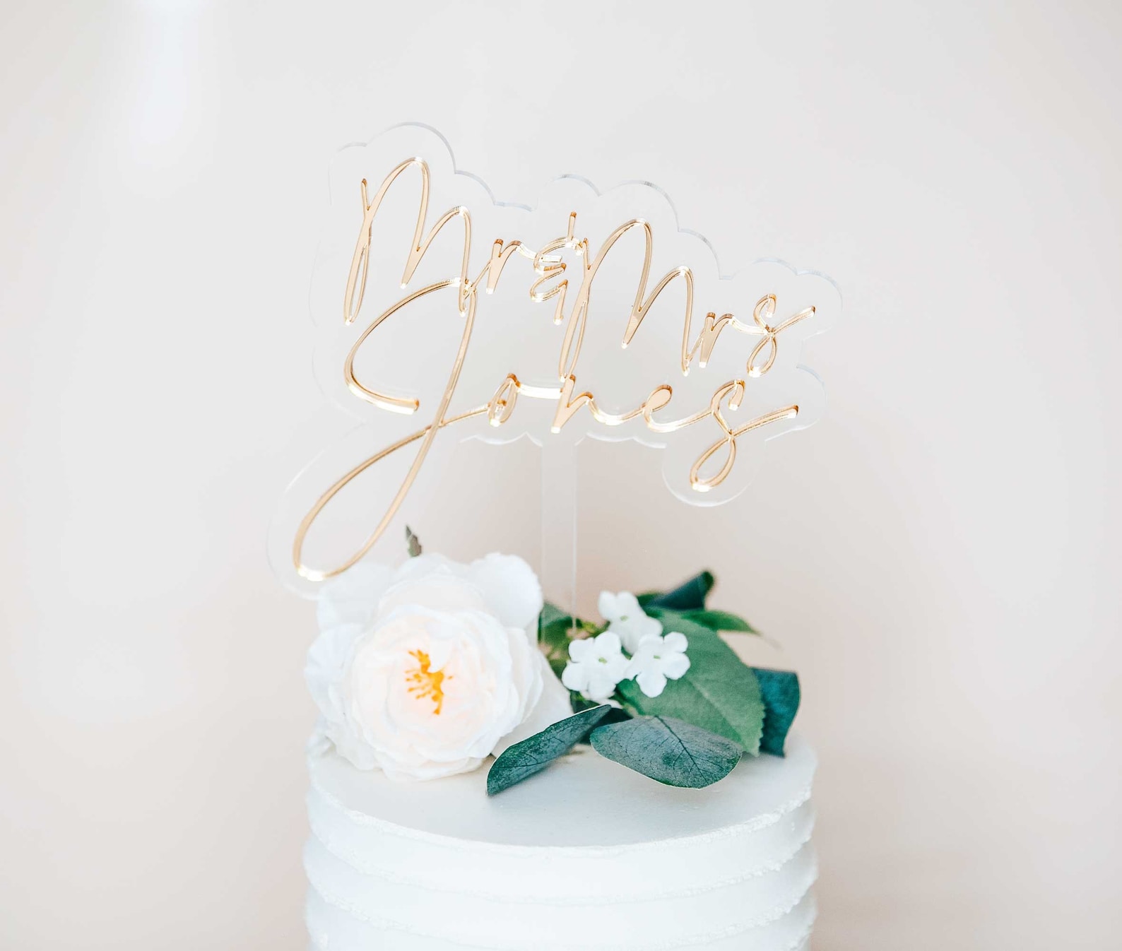 Wedding Cake Topper Name Cake Topper Last Name Gold Clear Acrylic ...