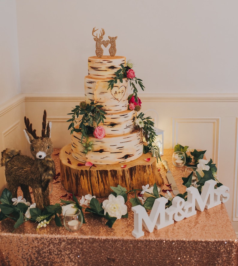 Country Cake Topper Rustic Wedding Deer Head Cake Topper Buck | Etsy