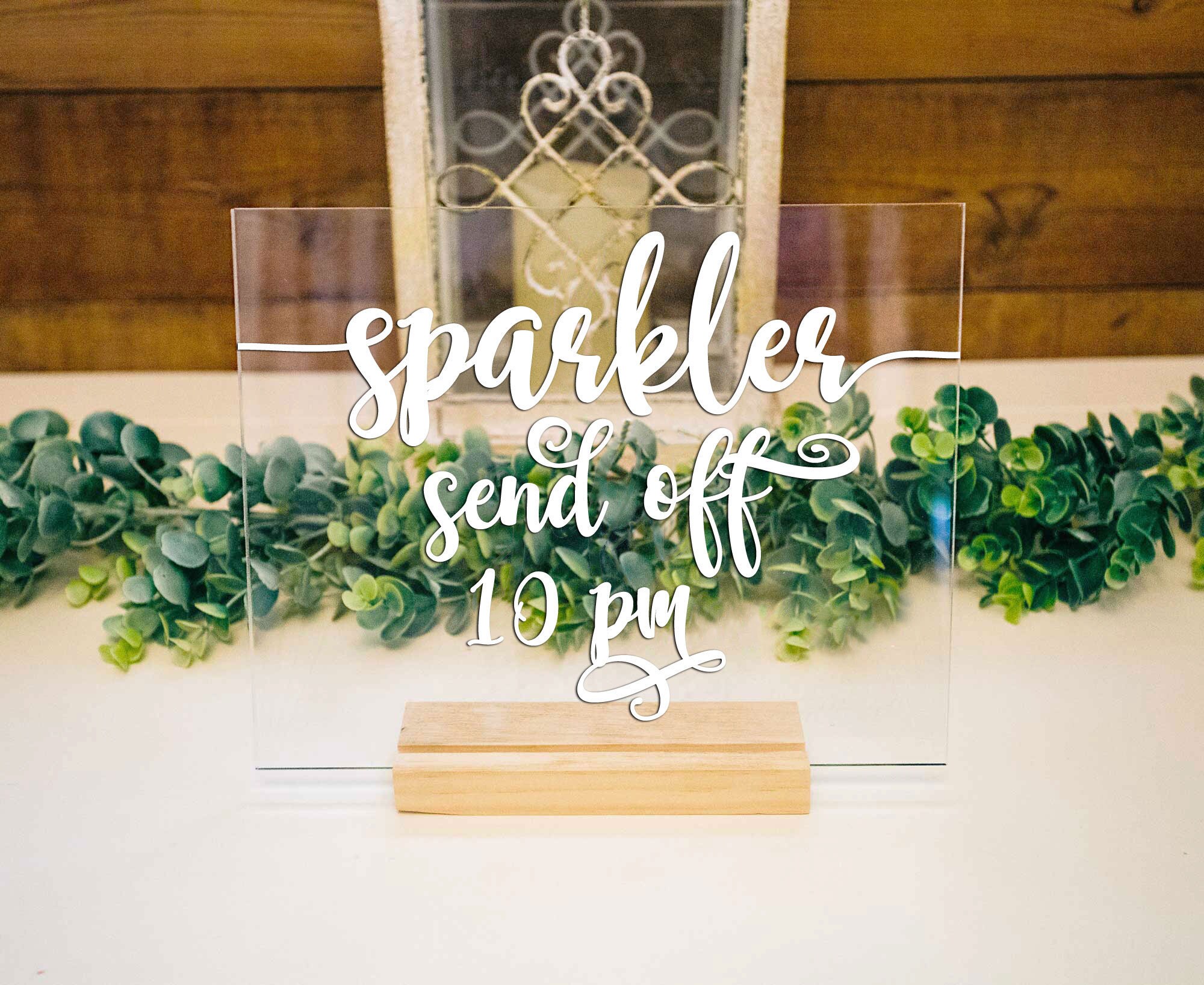 Sparkler Sign Clear Acrylic Sign for Wedding, Clear Acrylic Wedding ...