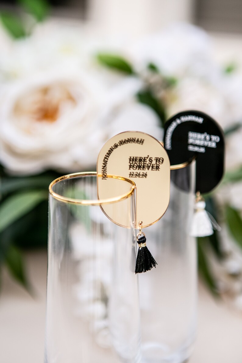 Luxury Drink Tags Place Cards With Tassels Drink Tags Wedding - Etsy