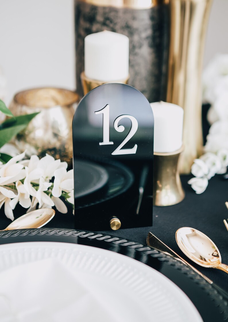 Wedding Modern Arch Table Numbers Wedding Modern Arched Party - Etsy