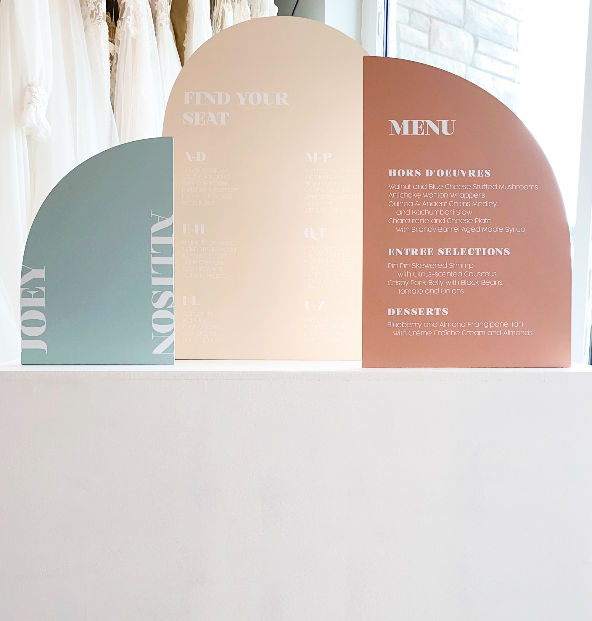 Wedding Sign Bundle Arched Modern Boho Wedding Signs Name | Etsy