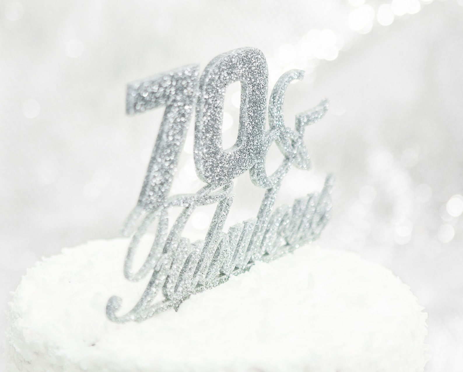 Cake Topper 70 & Fabulous 70th Birthday - Etsy
