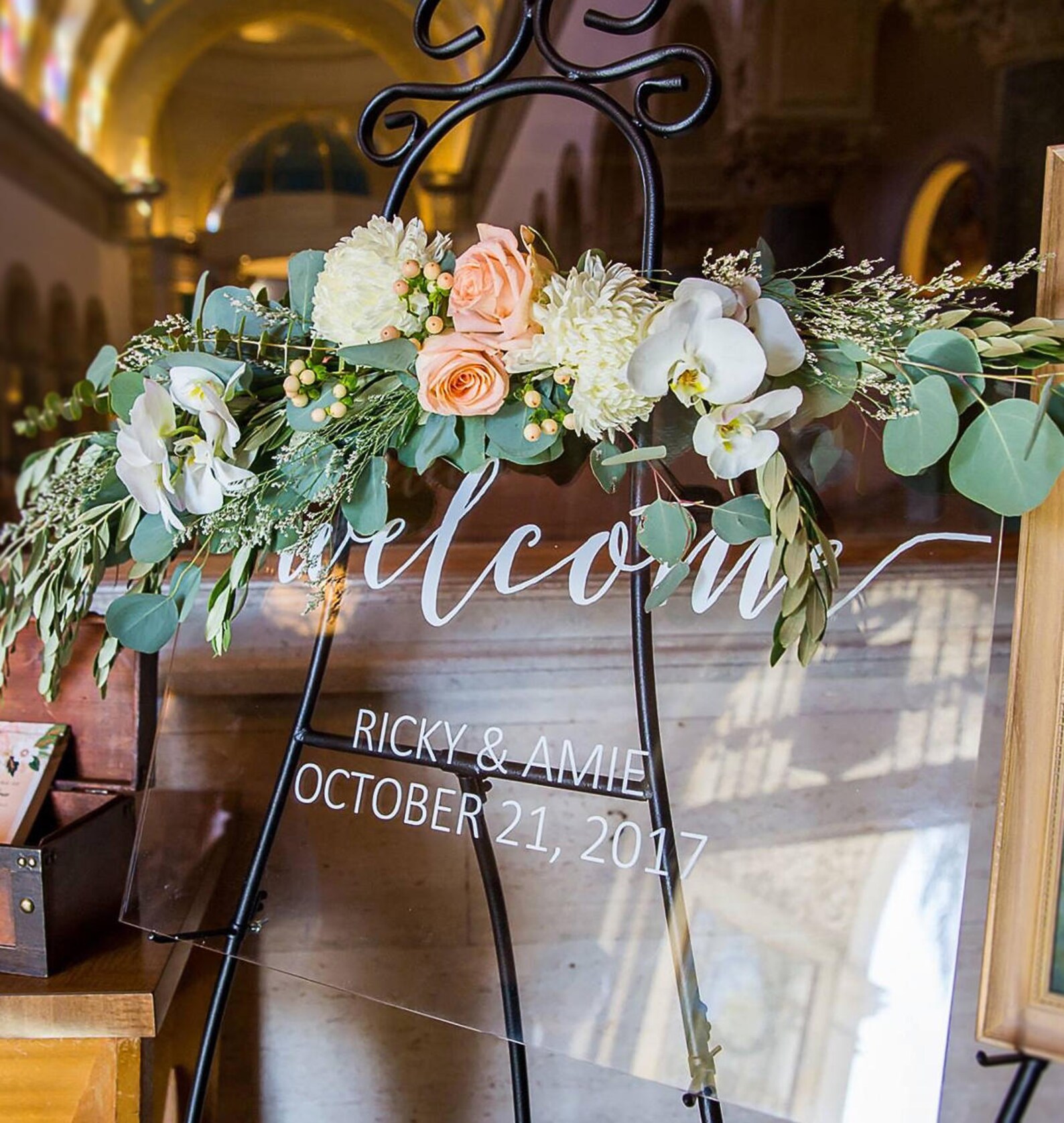 Wedding Welcome Sign Clear Acrylic Welcome Sign Wedding Personalized ...