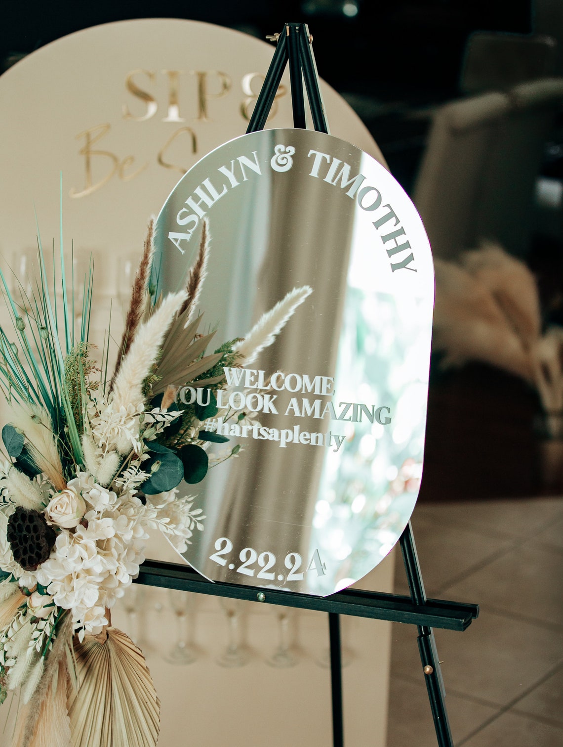Wedding Welcome Sign Selfie Mirror Acrylic Elegant Wedding - Etsy