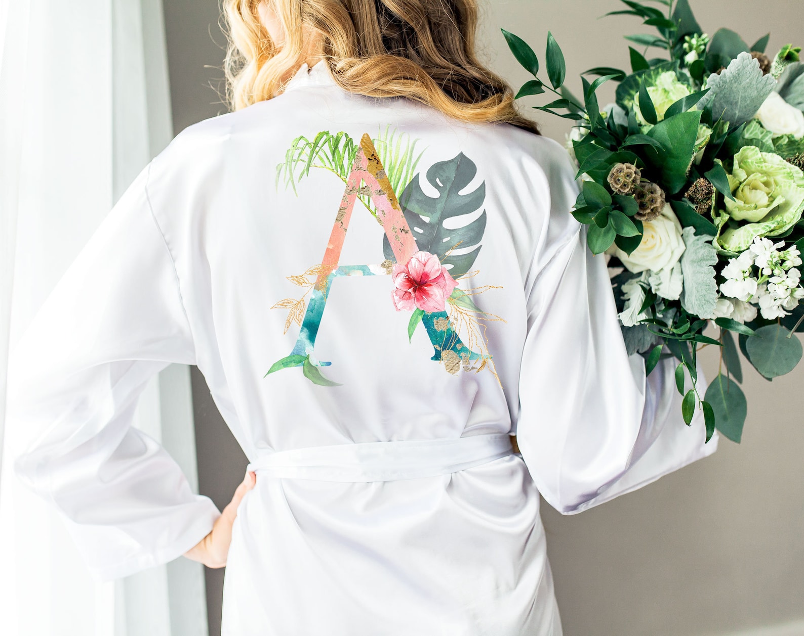 Tropical Wedding Robes for Bride & Bridesmaids Custom Robes - Etsy