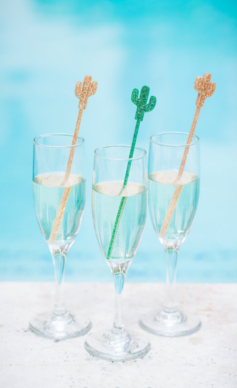 Cactus Party Stir Sticks Bachelorette Bridal Shower Fiesta | Etsy
