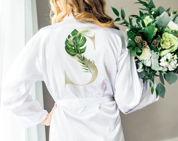 Tropical Wedding Robes for Bride & Bridesmaids Custom Robe - Etsy