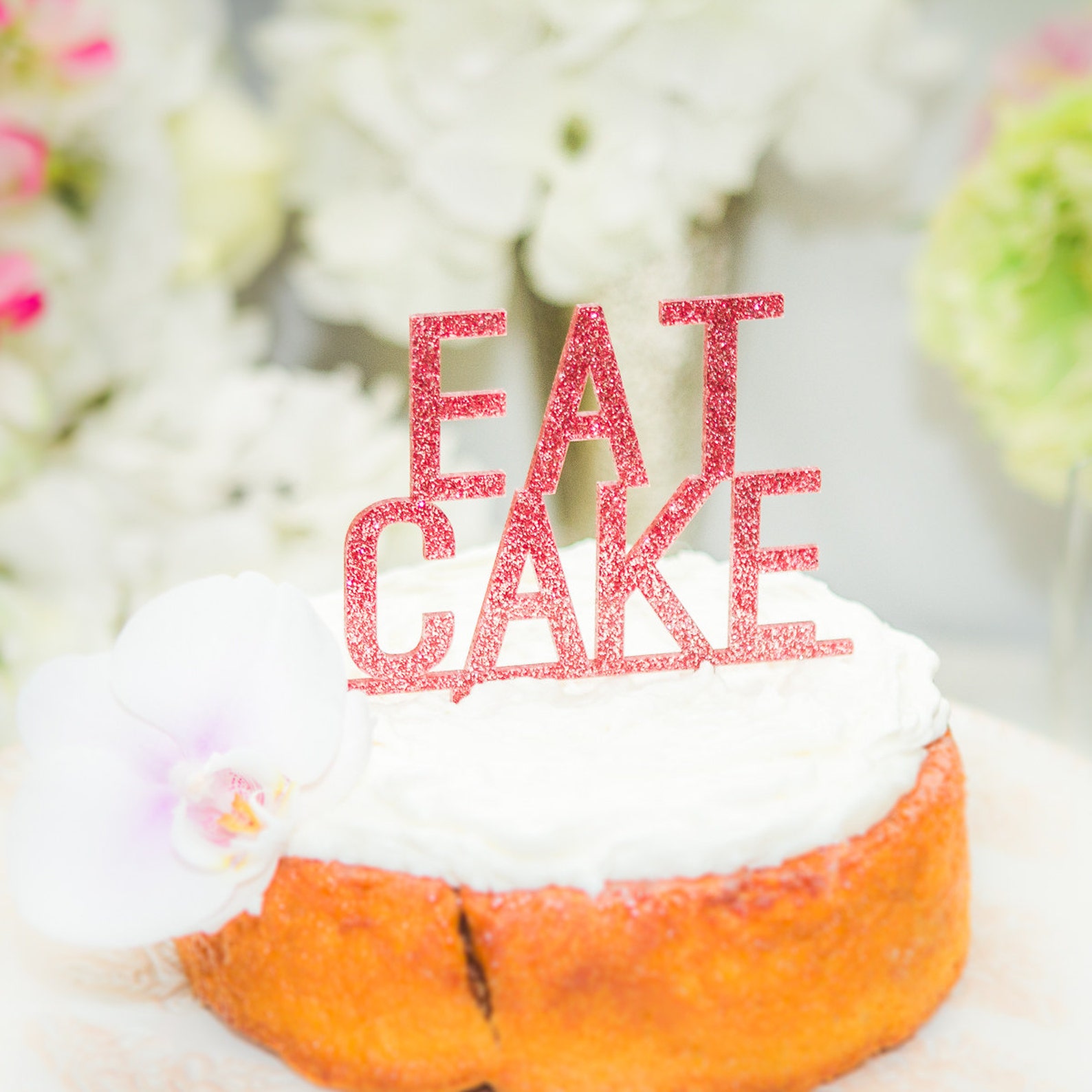 Cake Topper - "eat Cake" Party Cake Topper, Wooden and Rustic for ...