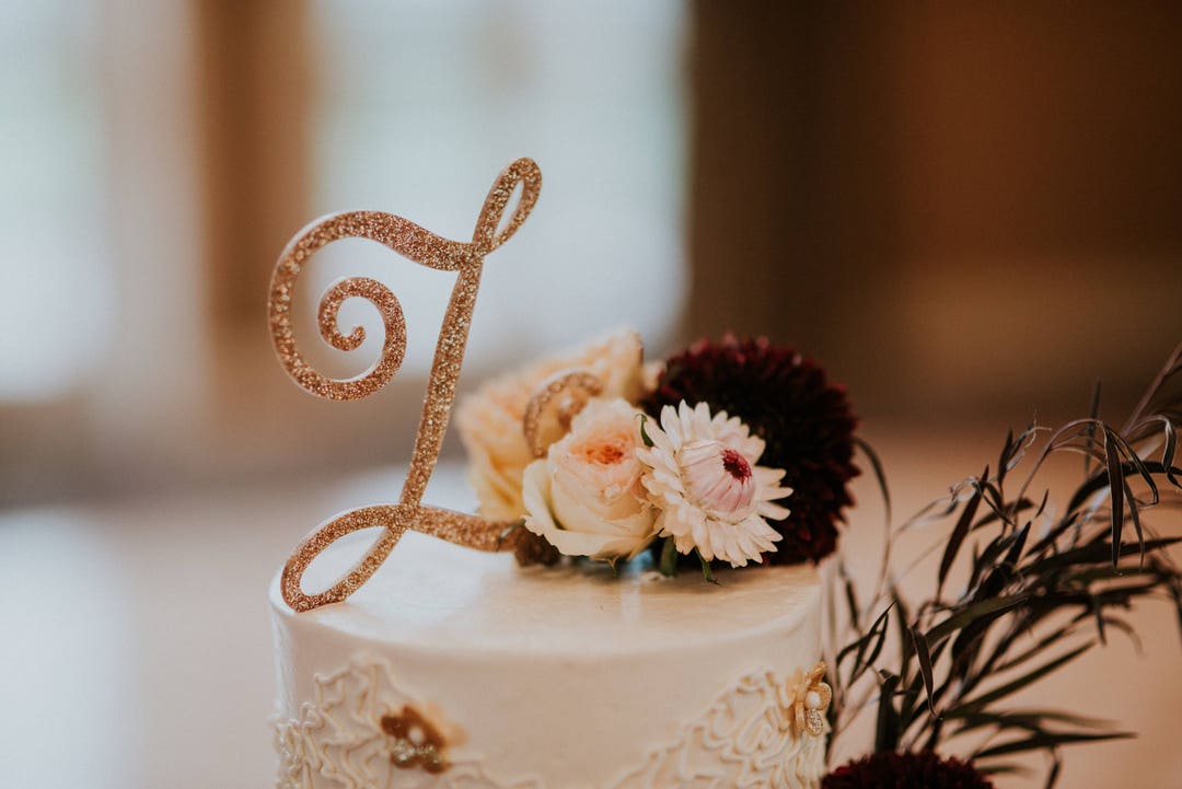Cake Topper Letter Wedding Cake Topper Monogram Cake Topper Letter ...