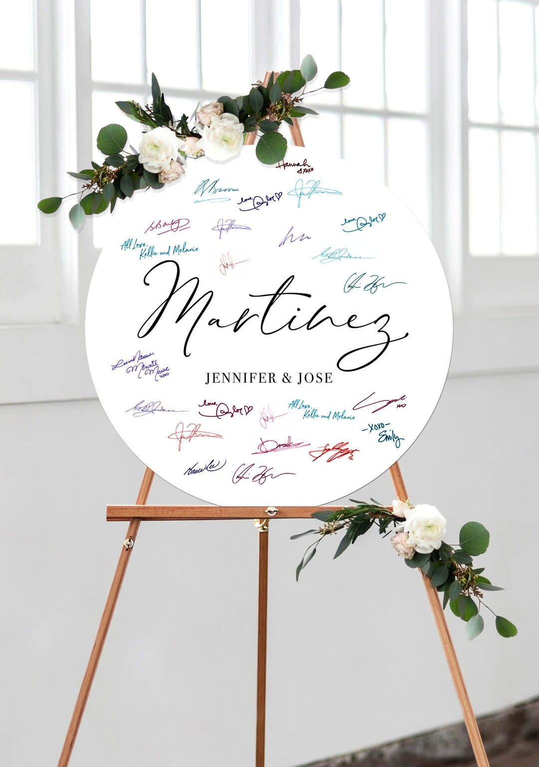 Wedding Guestbook Sign, Guest Book, Circle Guestbook, Wedding Signature ...
