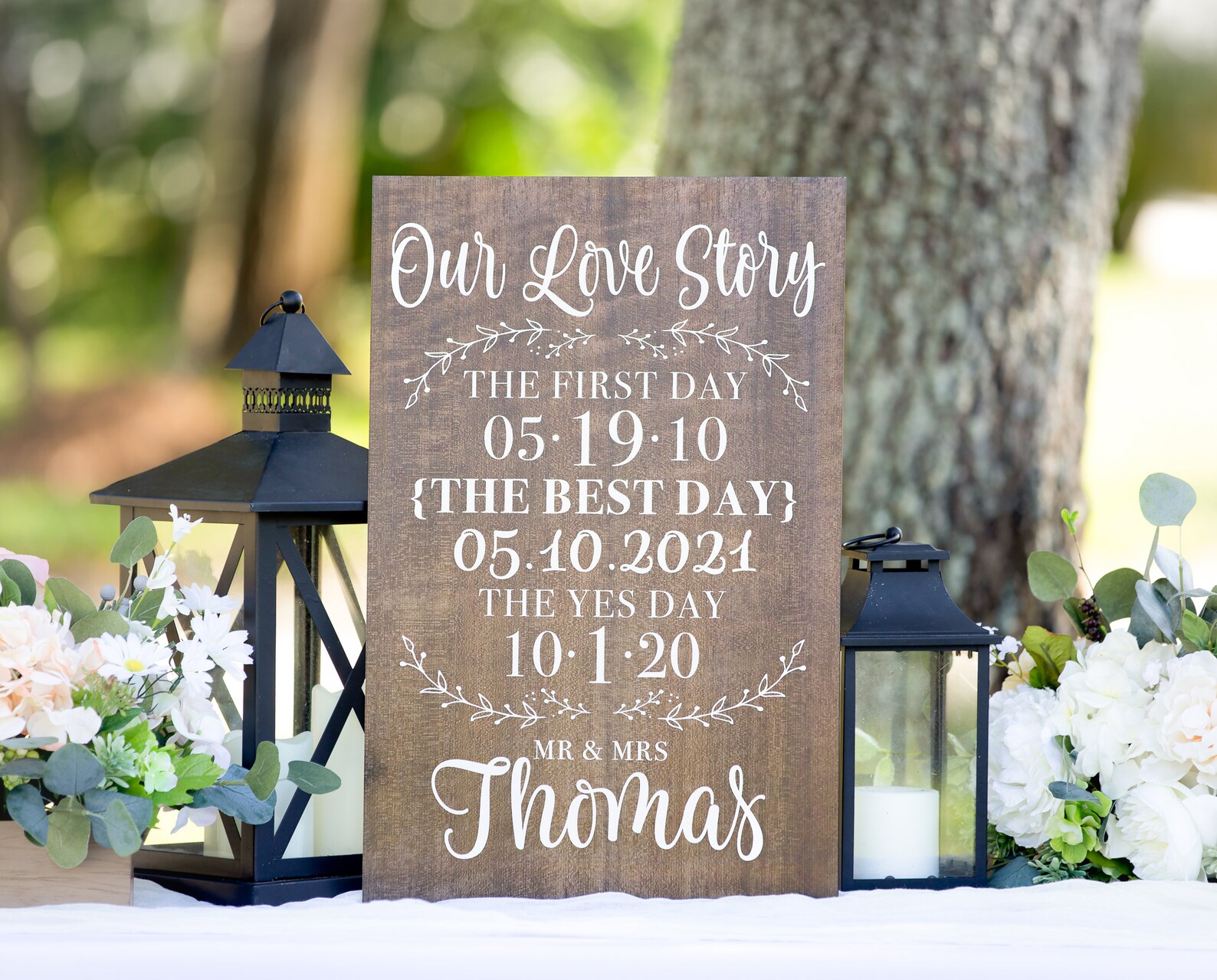 Wedding Sign for Wedding Decoration or Couples Gift Wood White | Etsy