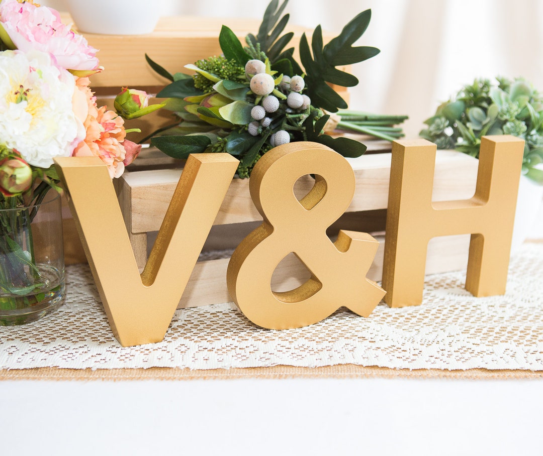 Wedding Sign Swooden Letters 3 Piece Set Standing Wood Letters Wedding ...