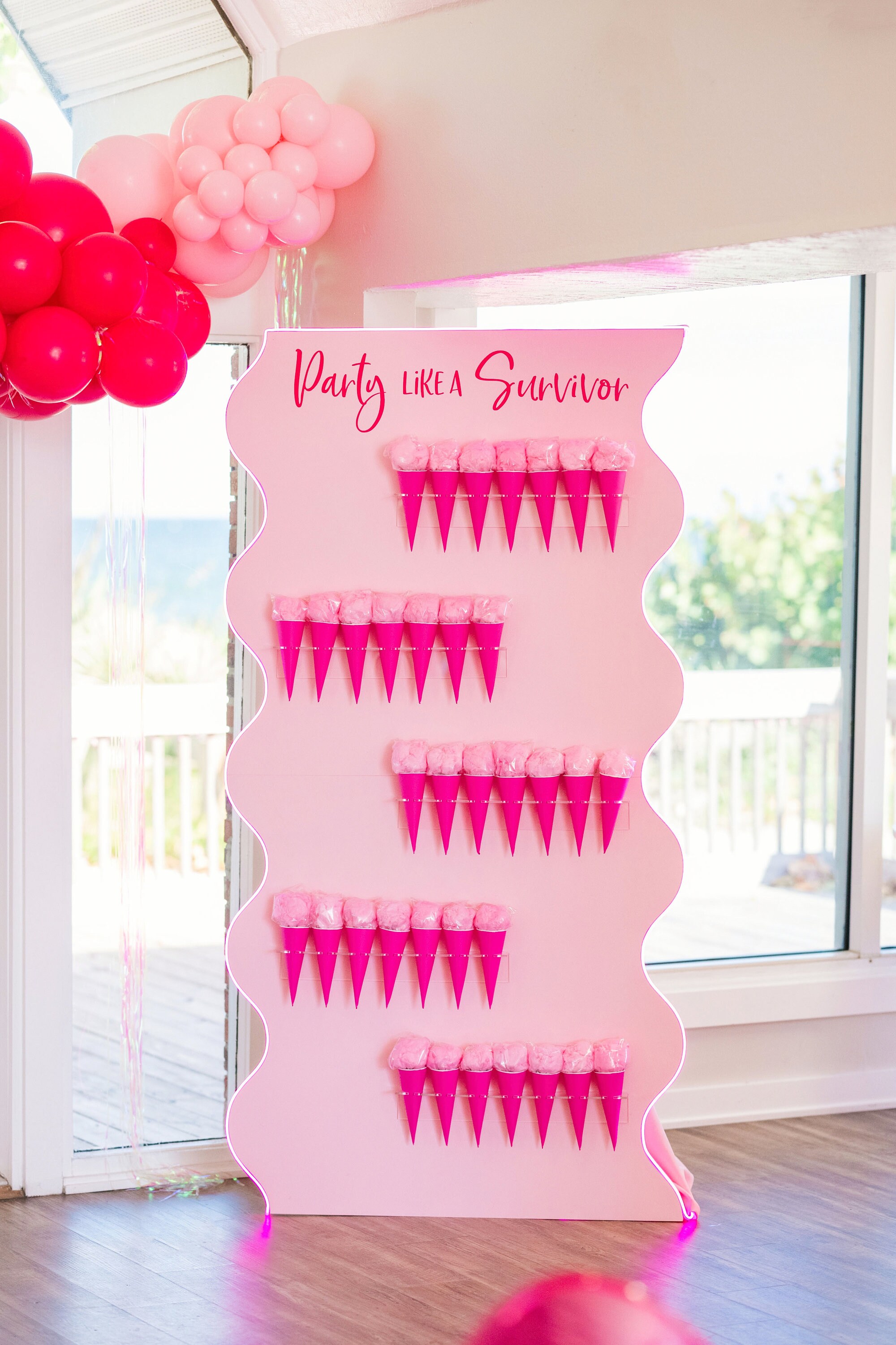 Favor Wall Shelves DIY Acrylic Shelf Party Display Wedding Wine or Cone ...