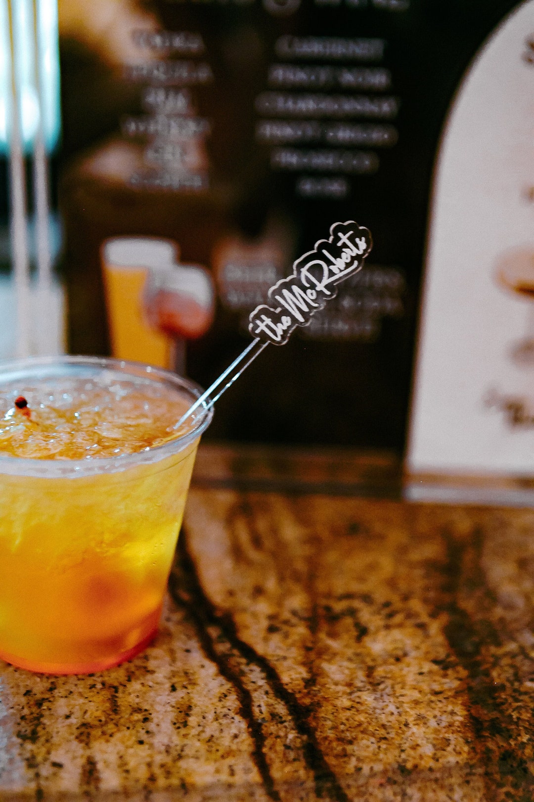 Personalized Wedding Stir Sticks Wedding Bar Decor Name Stir Sticks for ...