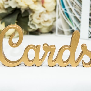 Wedding Card Sign for Table Decorations, Freestanding Wooden Wedding ...