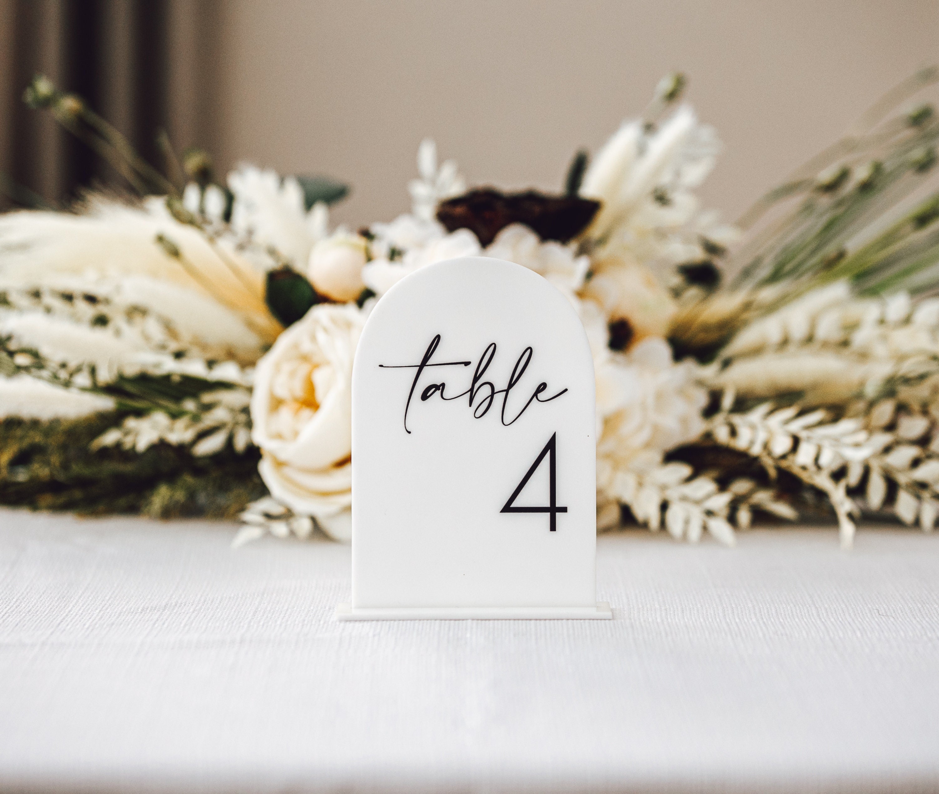 Wedding Table Numbers Modern Arch Wedding Table Number Sign - Etsy