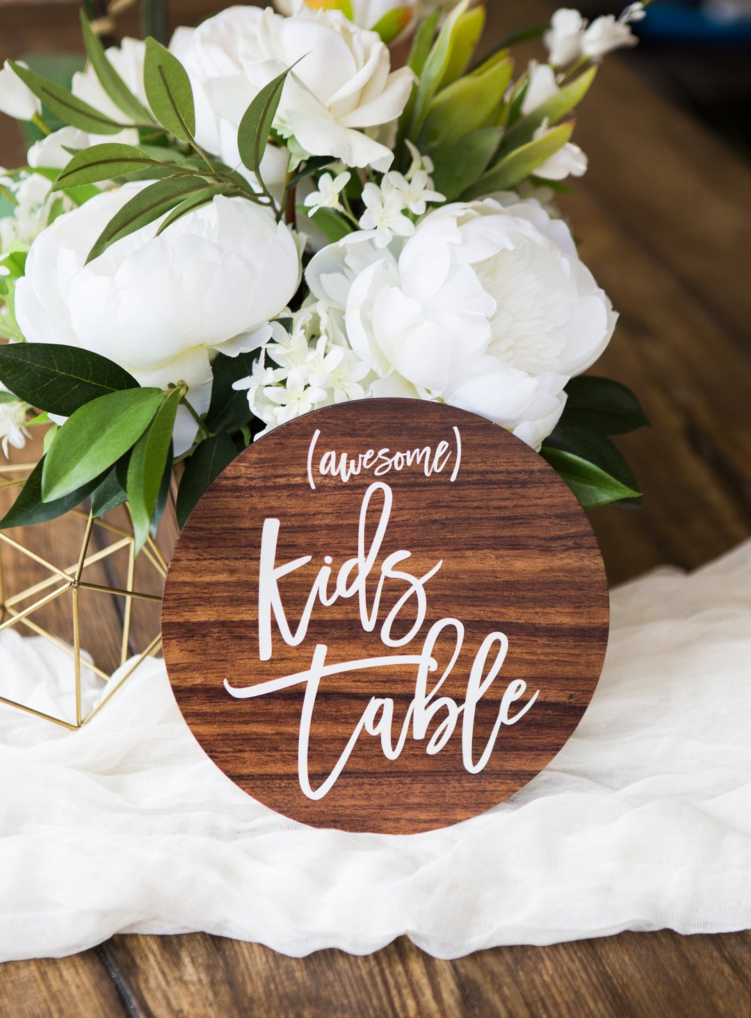 Kids Table Wedding Sign Wooden Style Sign for Wedding Decor, Wooden ...