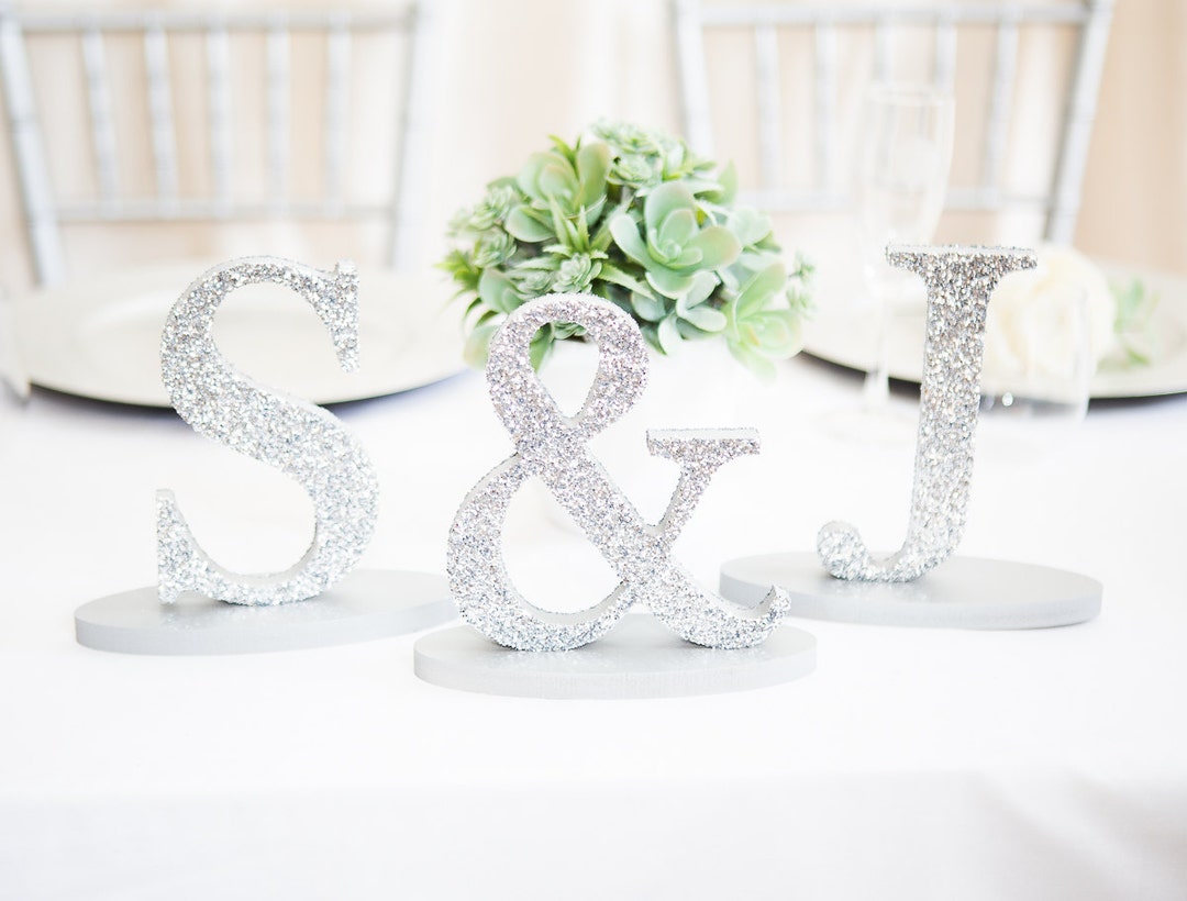 Wedding Initial Signs Personalized Sweetheart Table Signs Initials 2 ...