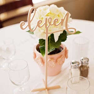 Standing Table Number Sticks Signs for Wedding & Party Table Decor ...