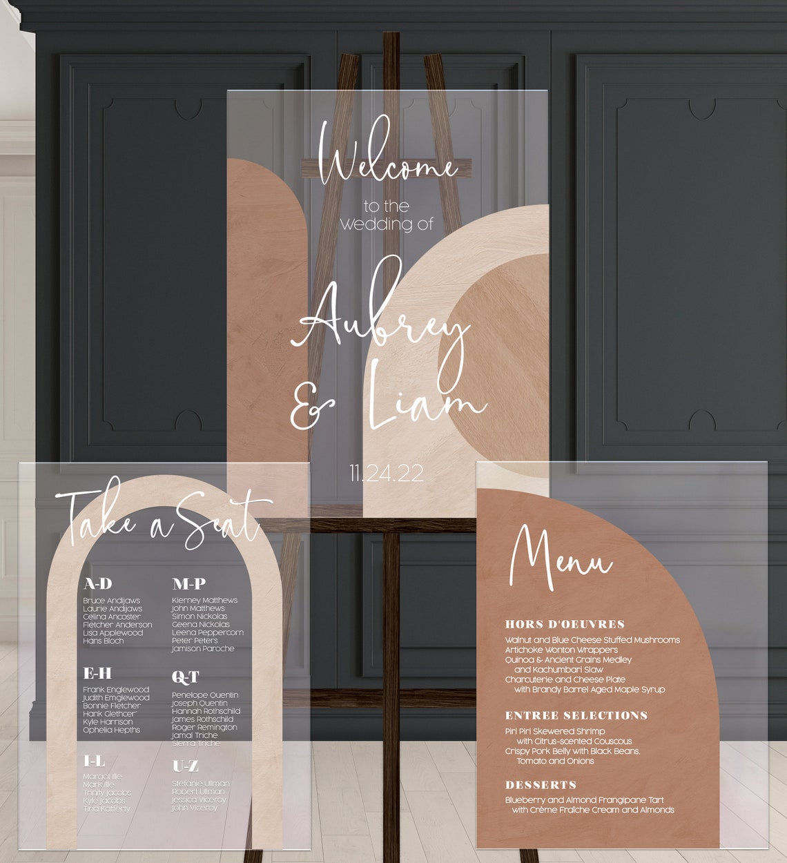 Wedding Sign Bundle Clear Acrylic Modern Boho Wedding Signs - Etsy