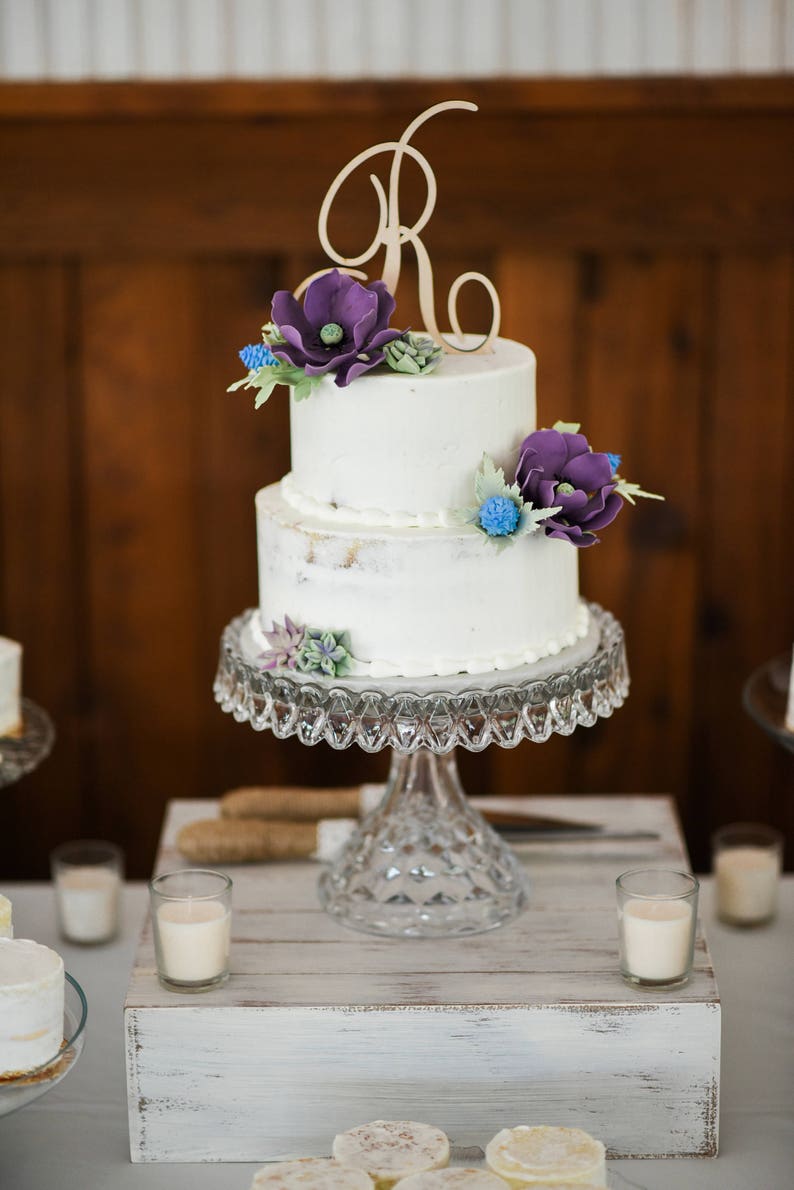 Cake Topper Letter Wedding Cake Topper Monogram Cake Topper - Etsy